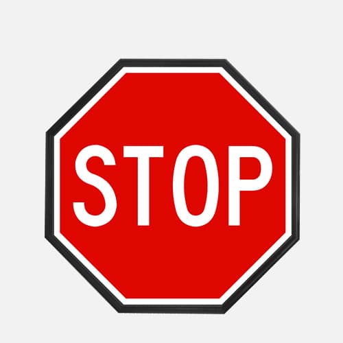 Decorative 24-inch Stop Sign Trim - TSTOP24