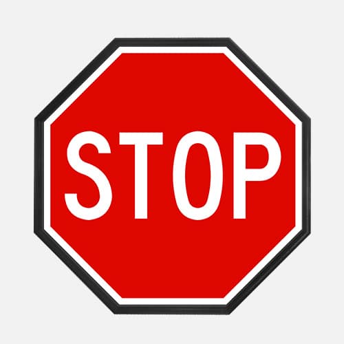 Cast Aluminum Decorative 30" Stop Sign Trim | TSTOP30
